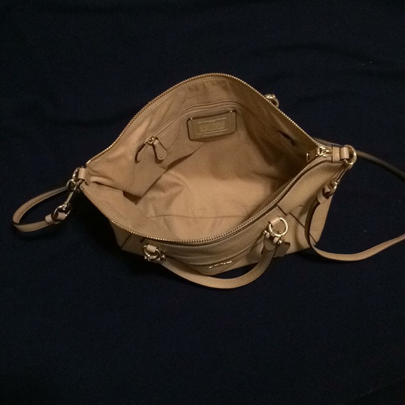 Coach | Bags | Coach Crossbody Tan Purse With Handles | Poshmark